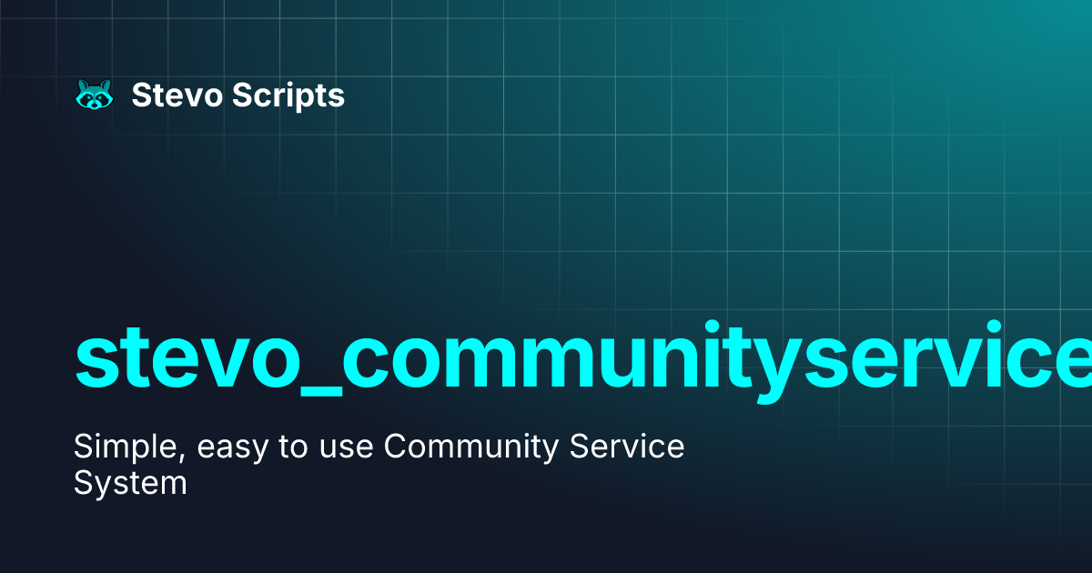 stevo_communityservice | Stevo Scripts