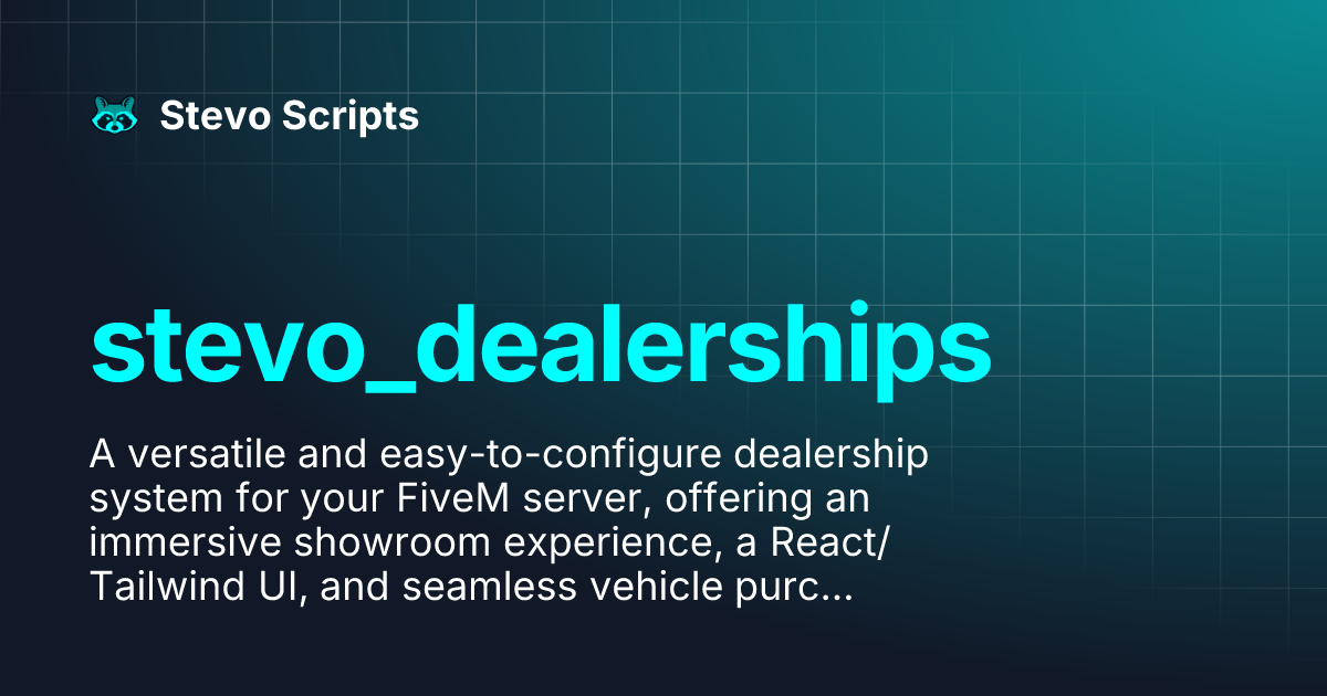 stevo_dealerships | Stevo Scripts