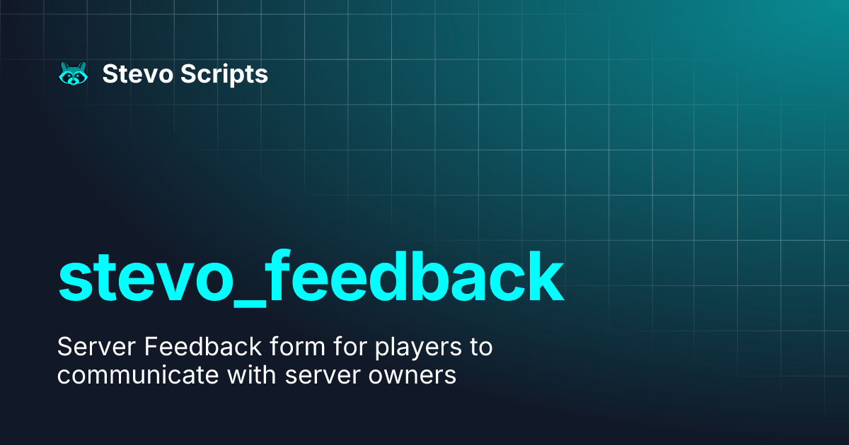 stevo_feedback | Stevo Scripts